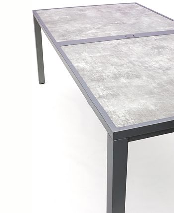 Furniture CLOSEOUT! Taft Aluminum 84" x 42" Rectangle Outdoor Dining ...