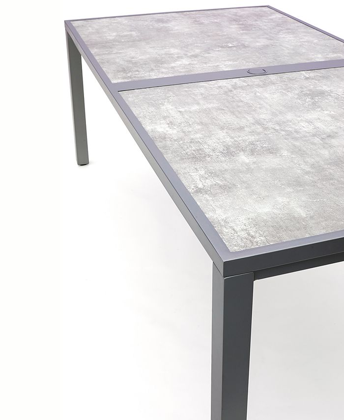 Furniture CLOSEOUT! Taft Aluminum 84" x 42" Rectangle Outdoor Dining ...