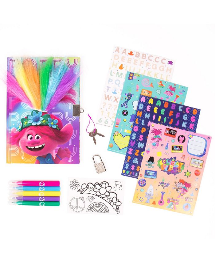 Trolls by DreamWorks Trolls Fuzzy Lock Key Diary - Macy's