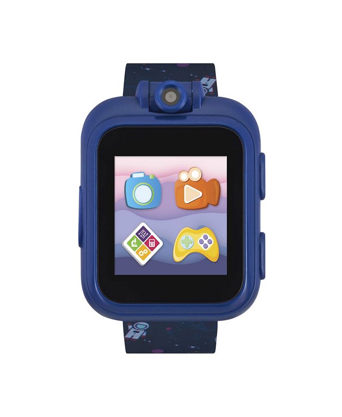 Playzoom Kid's 2 Navy Space Print Tpu Strap Smart Watch 41mm - Macy's
