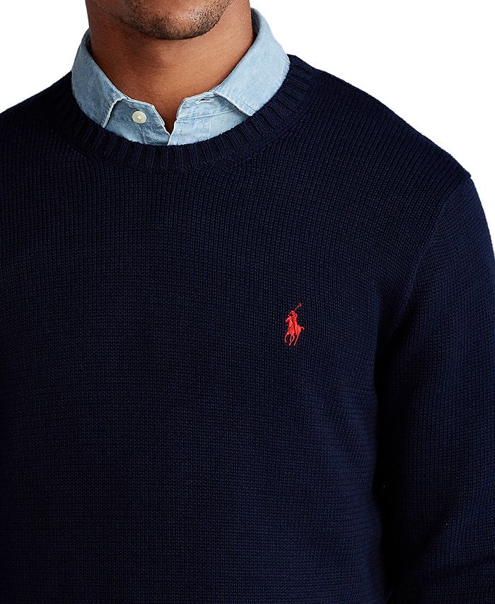 Polo Ralph Lauren Men's Cotton Crewneck Sweater & Reviews - Sweaters ...