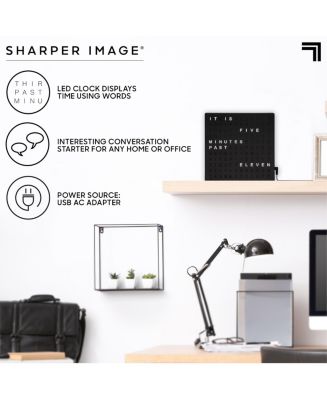 Sharper Image Table Top LED Word Clock - Macy's