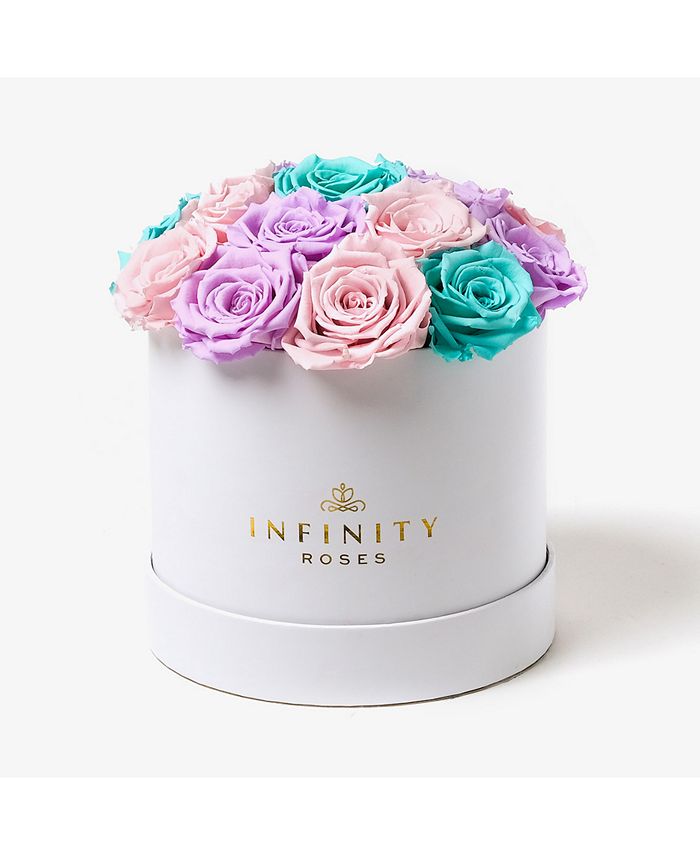 Infinity Roses Bloom Box of 16 Pink Ombre Real Roses Preserved to Last ...