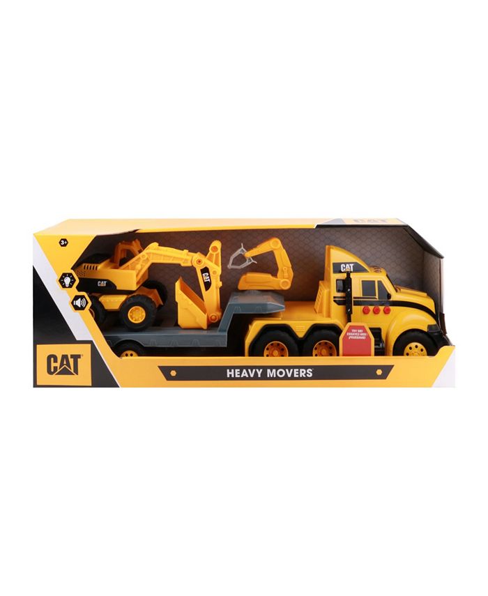 Funrise Cat Heavy Movers Flatbed Truck with Excavator - Macy's