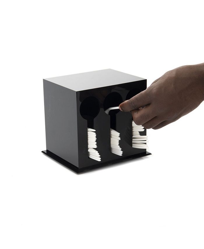 Mind Reader 3 Compartment Plastic Utensil Dispenser, Cutlery Organizer ...