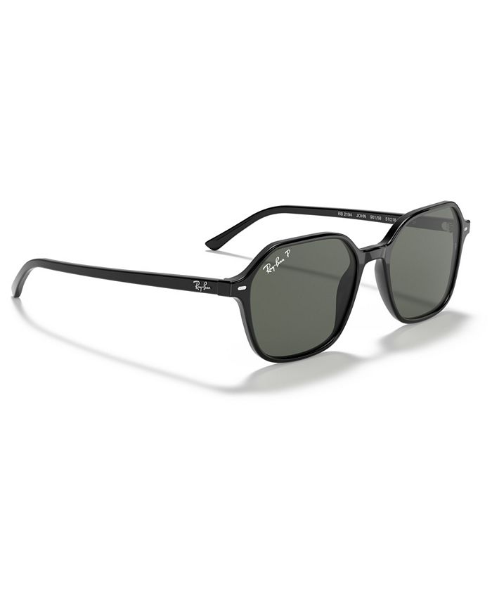 Ray-Ban John Polarized Sunglasses, RB2194 53 - Macy's