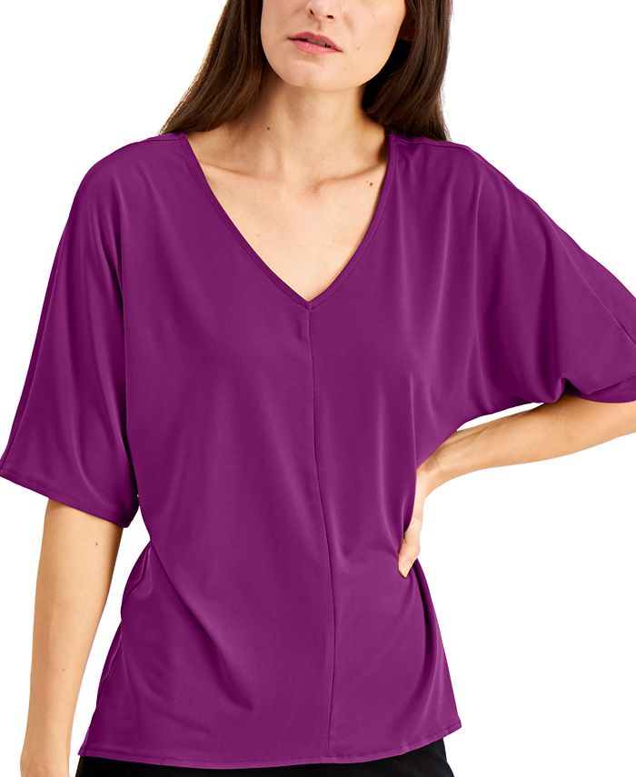 Alfani Knit High-Low Hem Top, Created for Macy's - Macy's