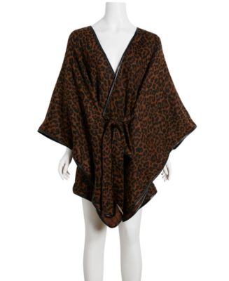 Cejon Belted Leopard Cape - Macy's
