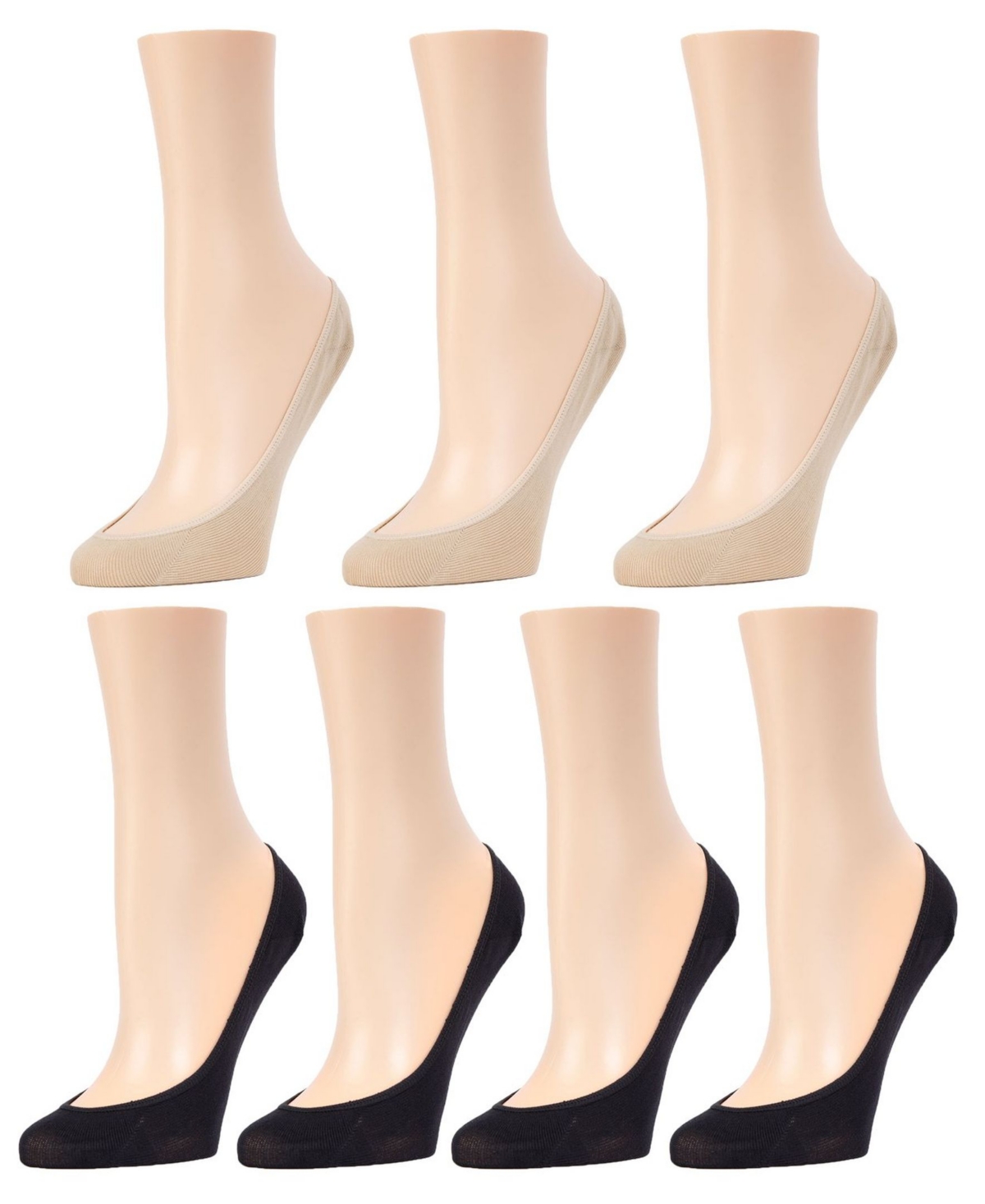 Click here for Micro Womens Liner Socks  Pack of 7 - Black-nude prices