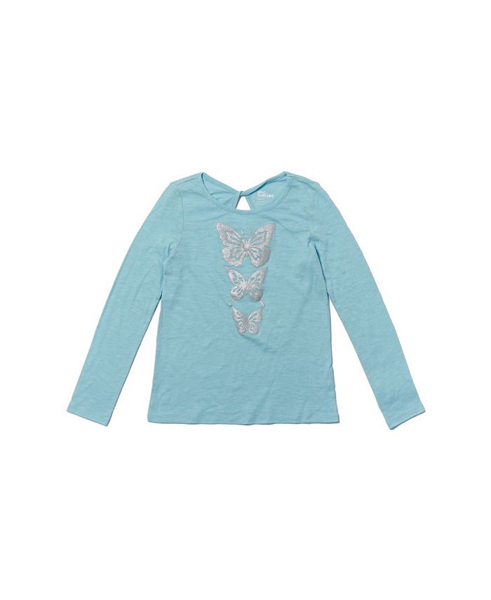 Epic Threads Big Girls Long Sleeve Twist Back Cut Out Graphic Tee - Macy's