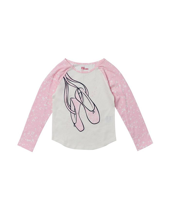 Epic Threads Little Girls Long Sleeve Graphic Tee - Macy's
