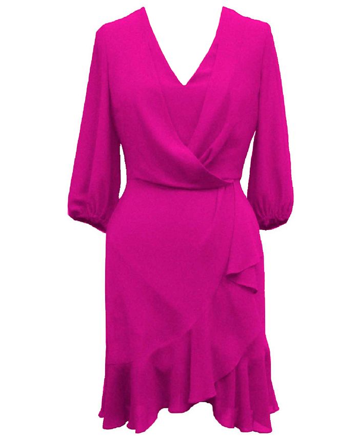 Taylor Ruffled-Flounce Chiffon Dress - Macy's