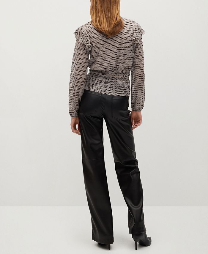 MANGO Women's Wrap Printed Blouse - Macy's