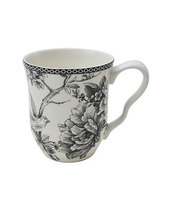 222 Fifth Adelaide Black 16 Piece Dinnerware Set, Service for 4 - Macy's