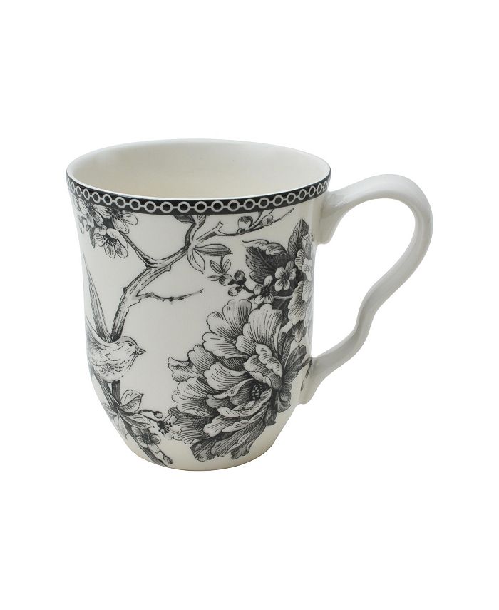 222 Fifth Adelaide Black 16 Piece Dinnerware Set, Service for 4 - Macy's