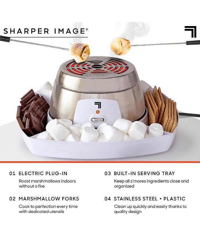 Sharper Image Electric Tabletop Smores Maker for Indoors, 6 Piece Set ...