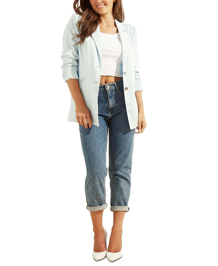 GUESS Maece Double-Button Blazer - Macy's