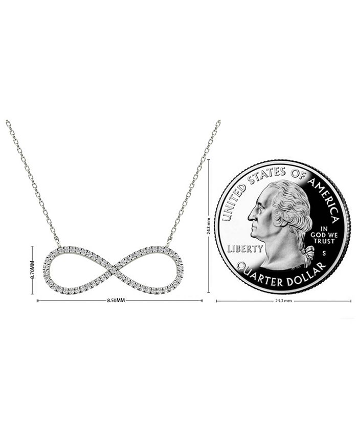 Macy's Diamond Infinity 18" Pendant Necklace (1/5 ct. t.w.) in 10k ...