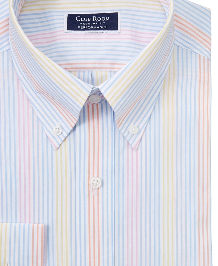 Club Room Mens Classic Regular Fit Performance Stretch Multi Stripe