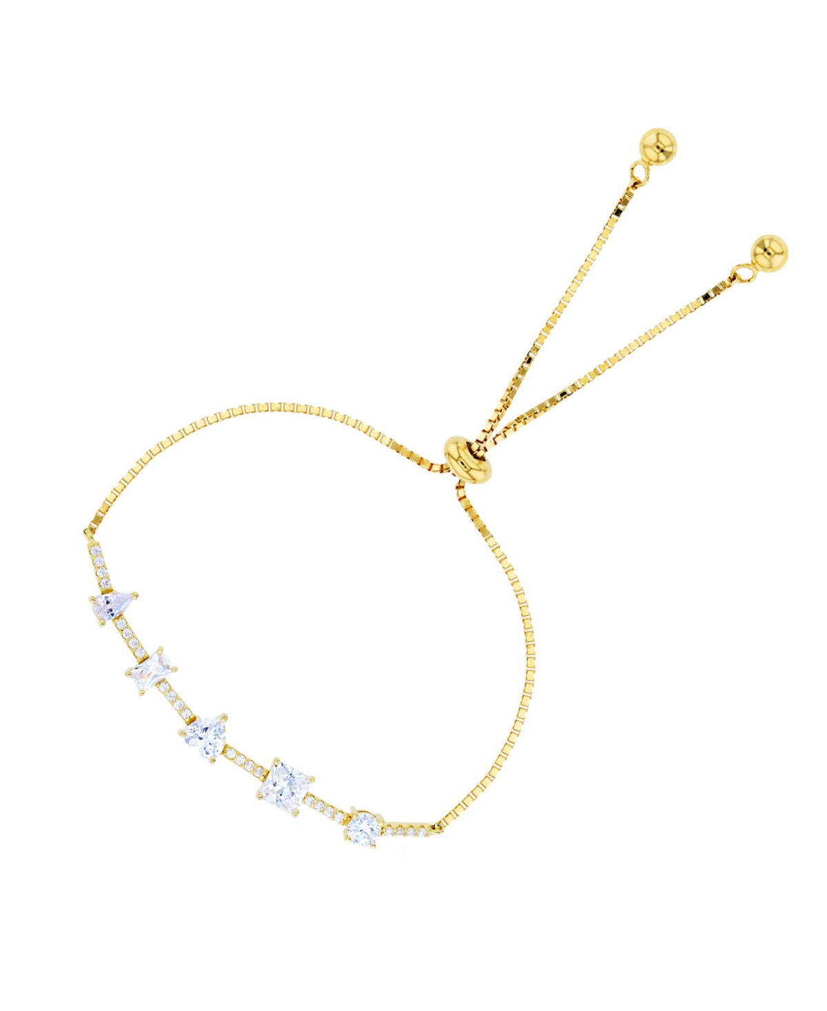 Click here for Cubic Zirconia Multi Cut Adjustable Bolo Bracelet... prices