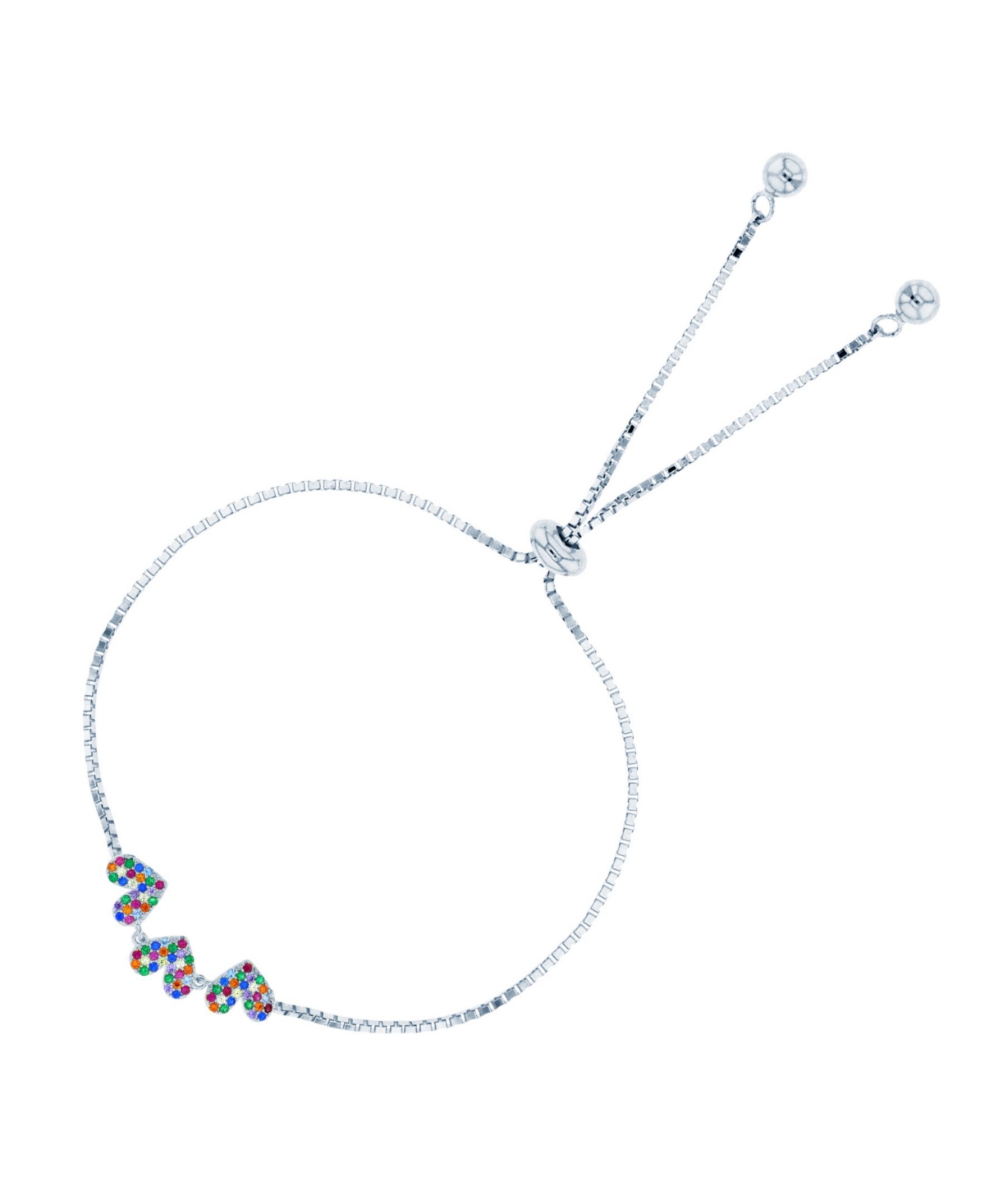 Click here for Cubic Zirconia Micro Pave Triple Hearts Adjustable... prices