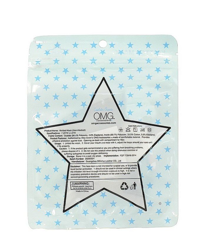 OMG! Accessories Scary Face Printed Face Mask - Macy's