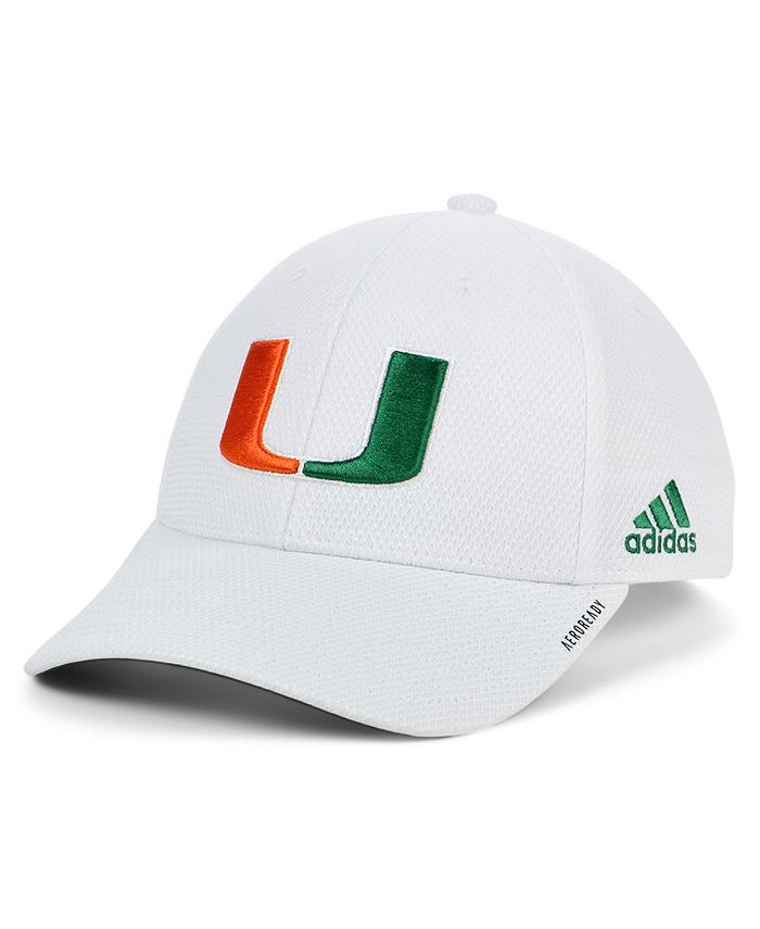 adidas Miami Hurricanes Sideline Coaches Flex Cap - Macy's