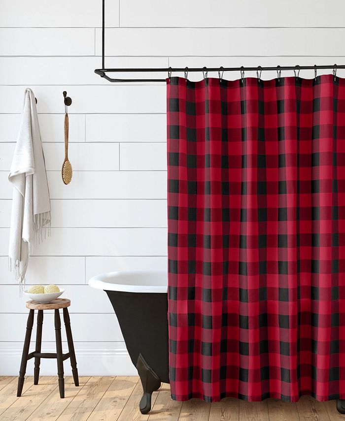 Elrene Farmhouse Living Buffalo Check Shower Curtain, 72" x 72" - Macy's