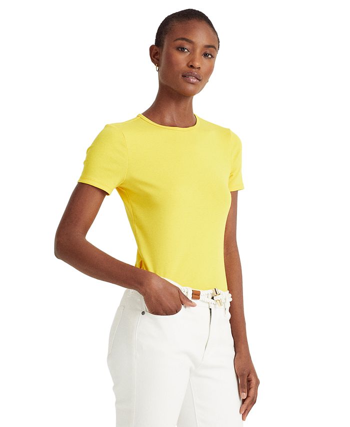 Lauren Ralph Lauren Ribbed T-Shirt - Macy's