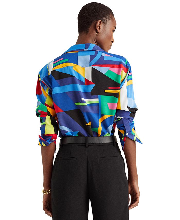 Lauren Ralph Lauren Geometric Print Top Macys
