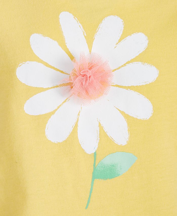 First Impressions Baby Girls Cotton Daisy T-Shirt, Created for Macy's ...