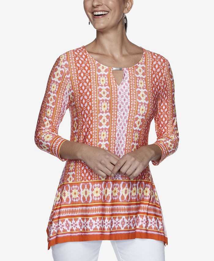 Ruby Rd. Women's Plus Size Knit Bohemian Top - Macy's