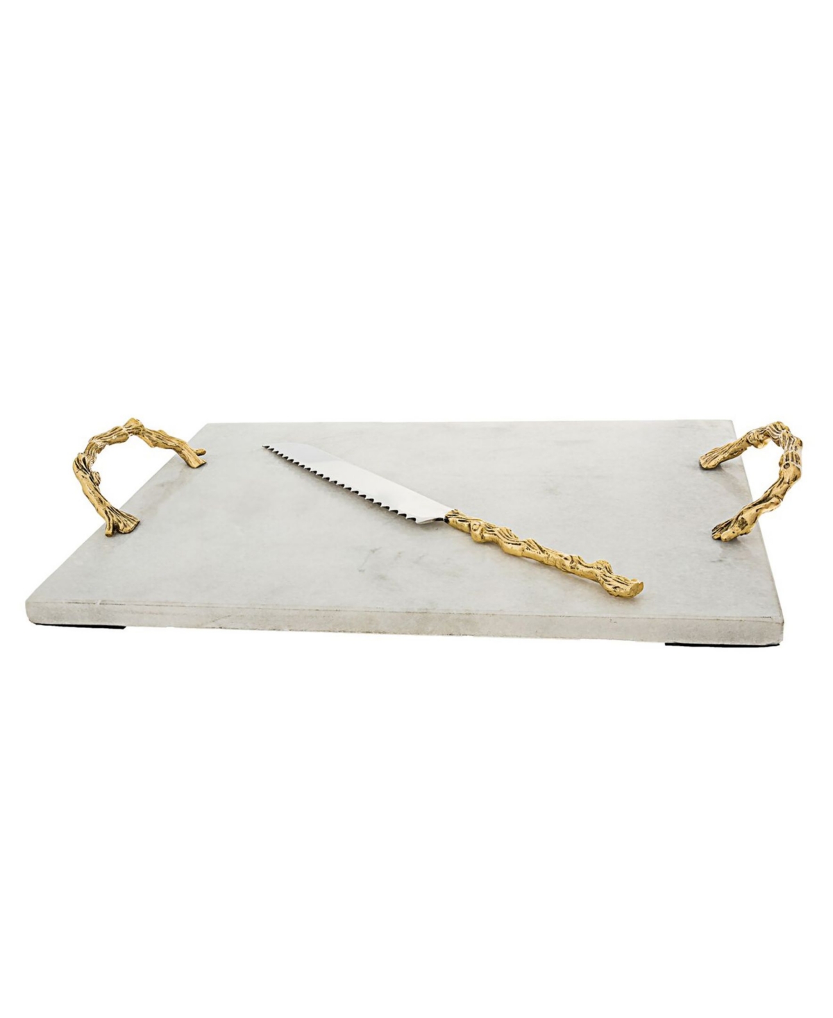 Click here for Classic Touch Marble Challah Tray with Wooden Desi... prices