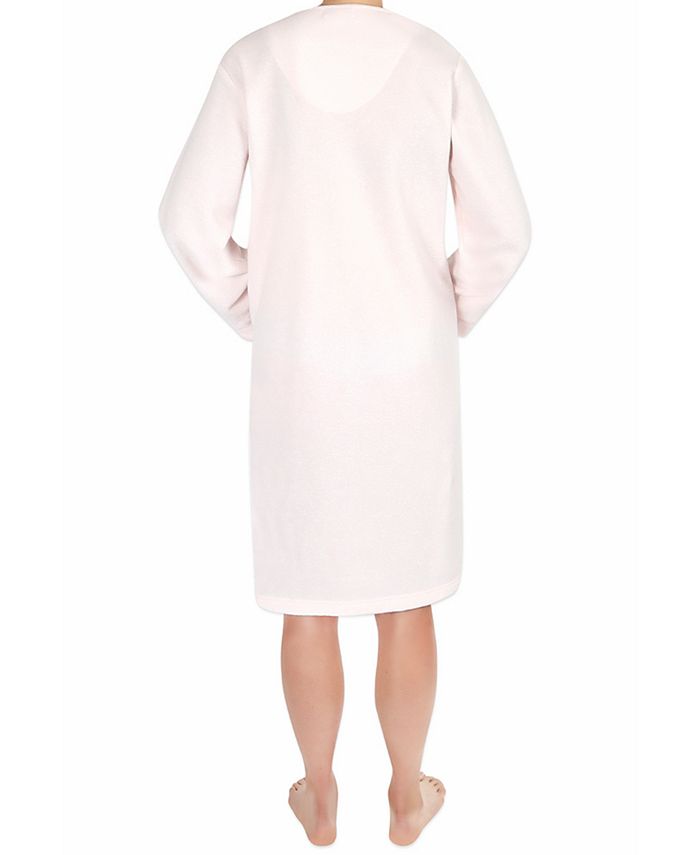 Miss Elaine Smocked Terry Snap Robe - Macy's