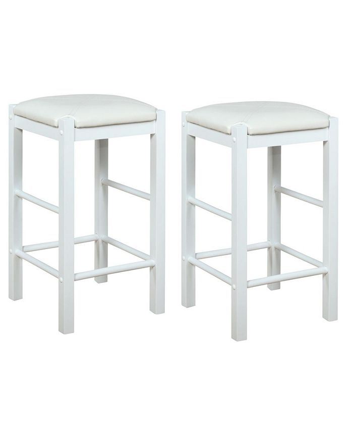 Linon Home Décor Lichen Backless 25" Counter Stools, Set of 2 - Macy's