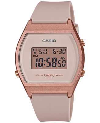 Casio Women's Digital Blush Resin Strap Watch 35mm - Macy's