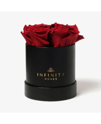 Round Box of 4 Red Real Roses Preserved To Last Over A Year - Macy's