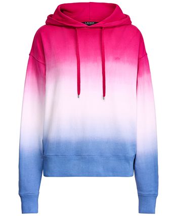 Lauren Ralph Lauren Plus Size Dip-Dyed Hoodie - Macy's