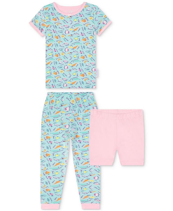 Max & Olivia Baby Girls 2-Piece Vegetable-Print Pajama Set with Shorts ...