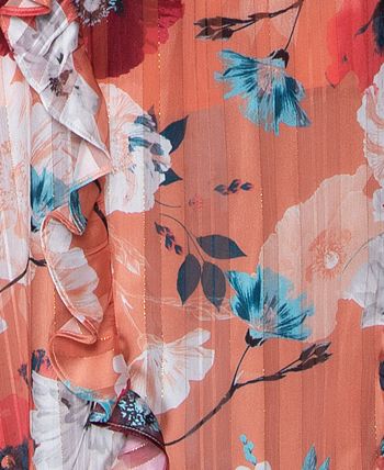 RACHEL Rachel Roy Ruffled Floral-Print Maxi Dress - Macy's