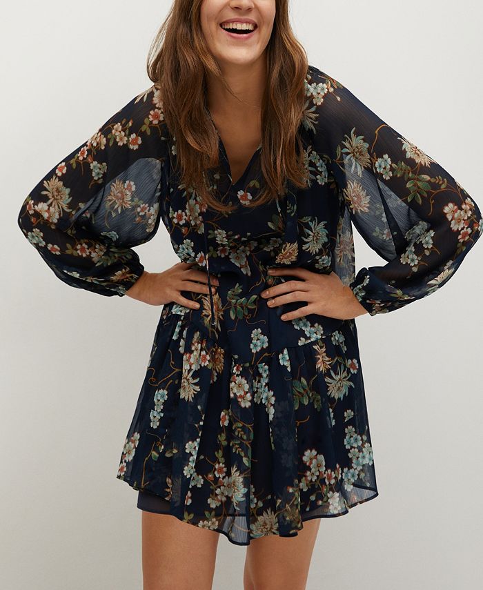 MANGO Women's Floral Print Dress - Macy's