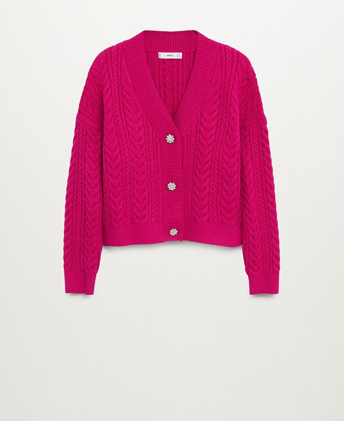 MANGO Women's Combined Knitted Cardigan - Macy's