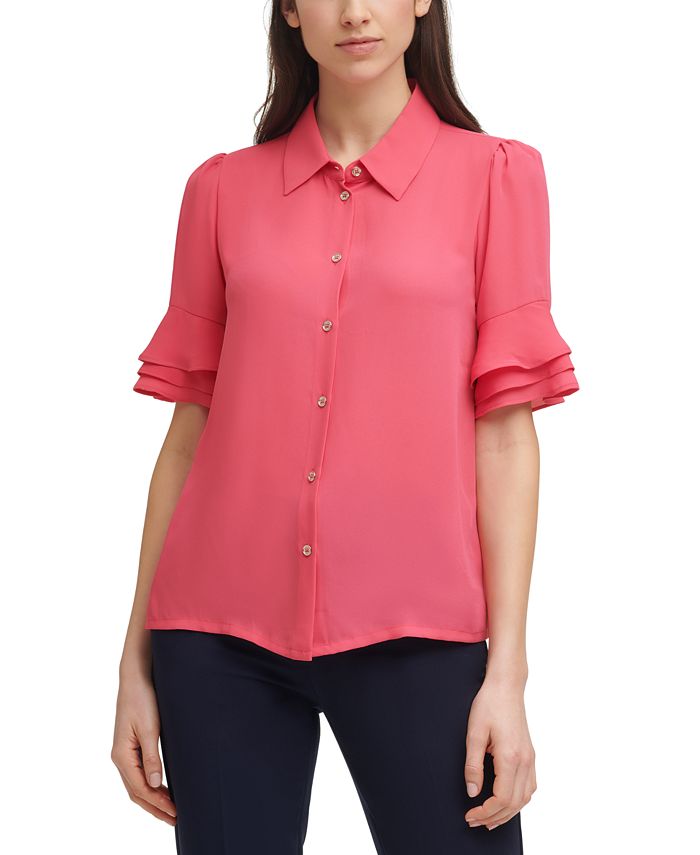 Tommy Hilfiger Ruffled Cuff Blouse Macys