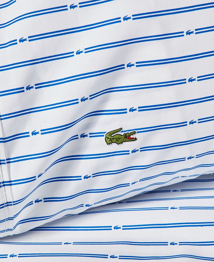 Lacoste Home Printed Cotton Percale Sheet Set, Full - Macy's