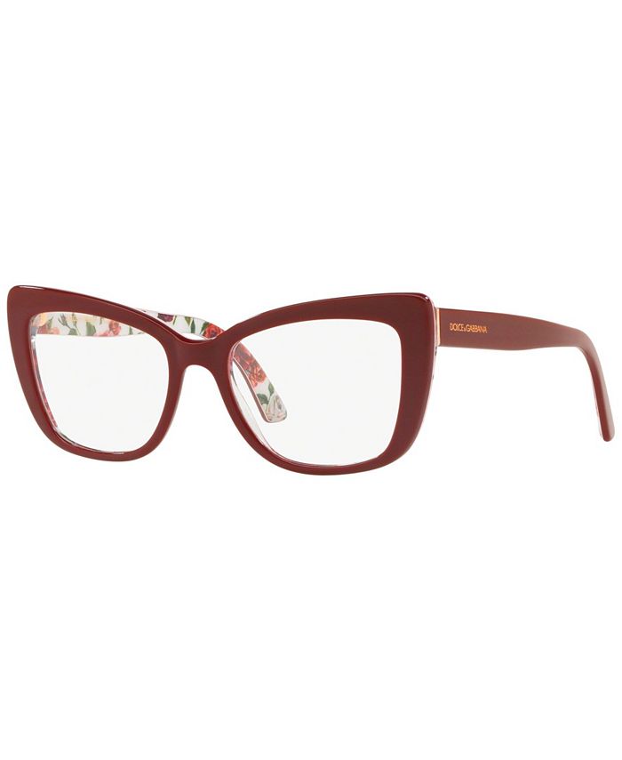 Dolce&Gabbana DG3308 Women's Cat Eye Eyeglasses - Macy's