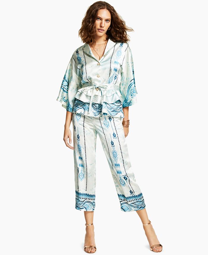 INC International Concepts Luxe Printed Blouse, Created for Macy's - Macy's