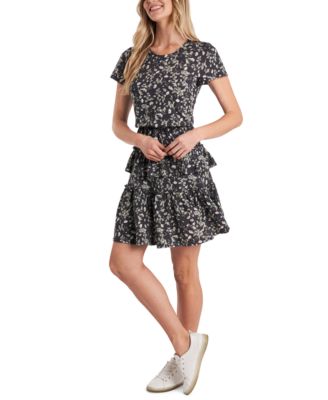 CeCe Printed Ruffled Dress - Macy's