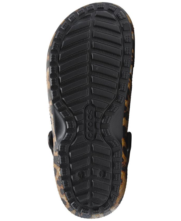 Crocs Classic Leopard Lined Clogs from Finish Line - Macy's
