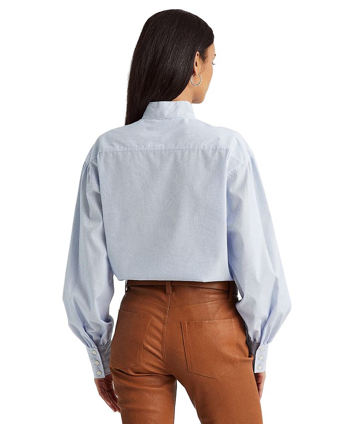 Lauren Ralph Lauren Striped Cotton Broadcloth Shirt Macys