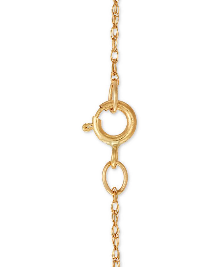 Macy's Diamond Square Cluster Pendant Necklace (1/4 ct. t.w.) in 10k ...